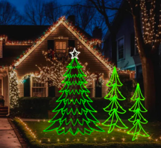 3D Christmas Tree Set - LED Lights | All America Christmas Co.